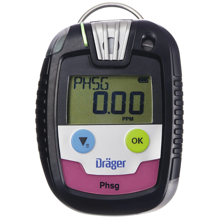 Dräger Pac 8000 detektor za jedan gas - sa fosgen senzorom (COCl2) (0-10 ppm) - A1=0,1 ppm / A2=0,2 ppm - neograničen