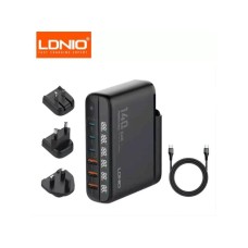 LDNIO A6140C GaN 140W 6x USB Kućni punjač sa USB C kablom crni