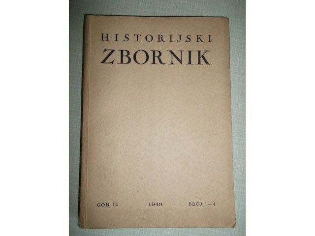 Historijski zbornik 1949. - kao nov