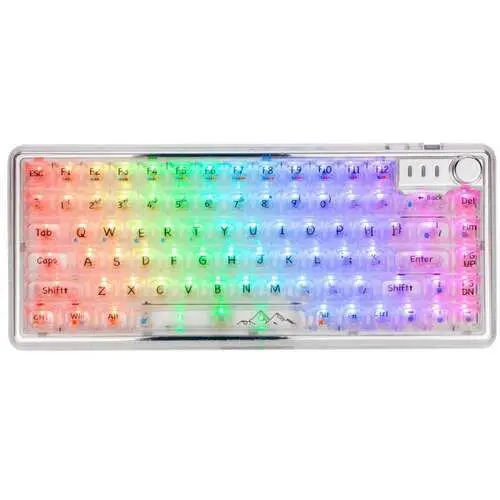 MARVO KG979G TRANSPARENT USB Bežična gejmerska tastatura, Providna