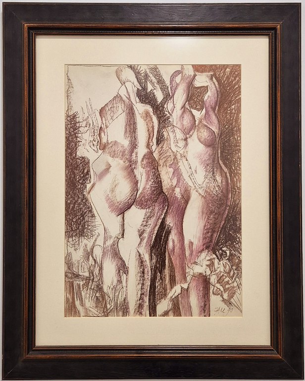 LJUBODRAG JANKOVIC JALE – CRTEZ – 74X59CM – 1990GOD