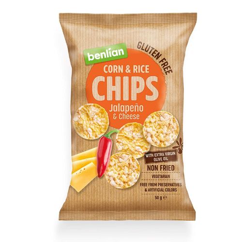 Benlian chips halapenjo i sir 50 gr, gluten free