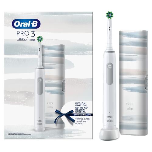 Oral-B Pro 3 White 3500+TC design edition, Električna četkica za zube