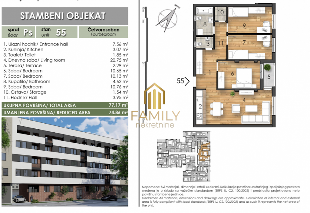 Četvorosoban stan, 75m², izgrađen 2022. – Na prodaju!