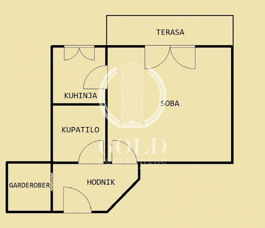 Jednosoban stan, Mogućnost adapatacije u JEDNOIPOSOBAN. Uknjižen! ID#8206