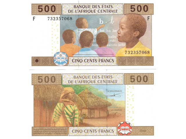 EQUATORIAL GUINEA (CAS) `F` 500 Francs 2002 UNC, P-506