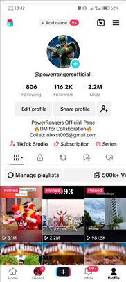 TikTok nalog sa 116k Pratioca