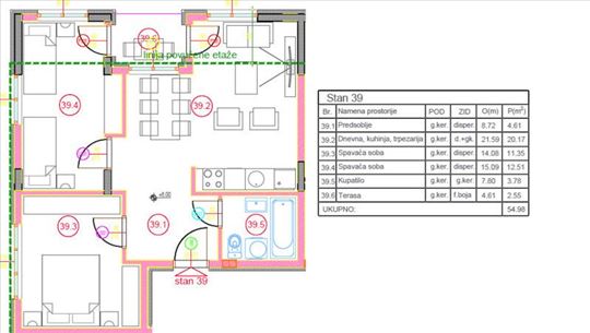 Stara Pazova, Stara Pazova, Stan, 3.0, 55,00m2