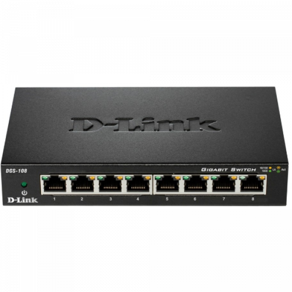 Svič 10/100/1000 8-port D-Link DGS-108