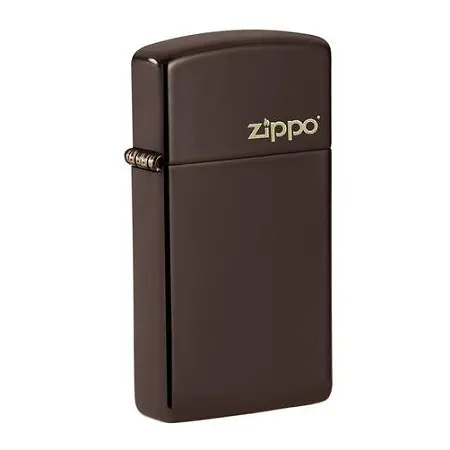 ZIPPO Upaljač SLIM BROWN + ZIPPO LOGO