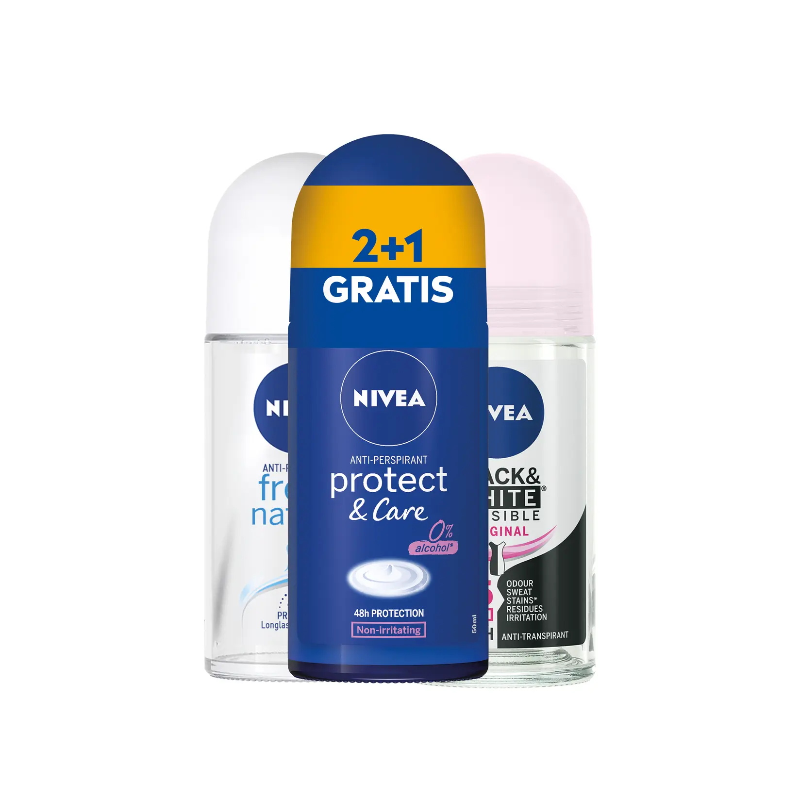 NIVEA Deo roll-on za žene, 2+1 gratis