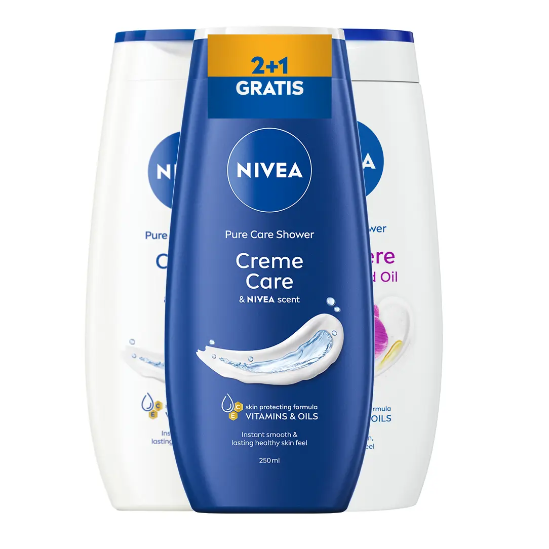 NIVEA Gel za tuširanje za žene, 2+1 gratis