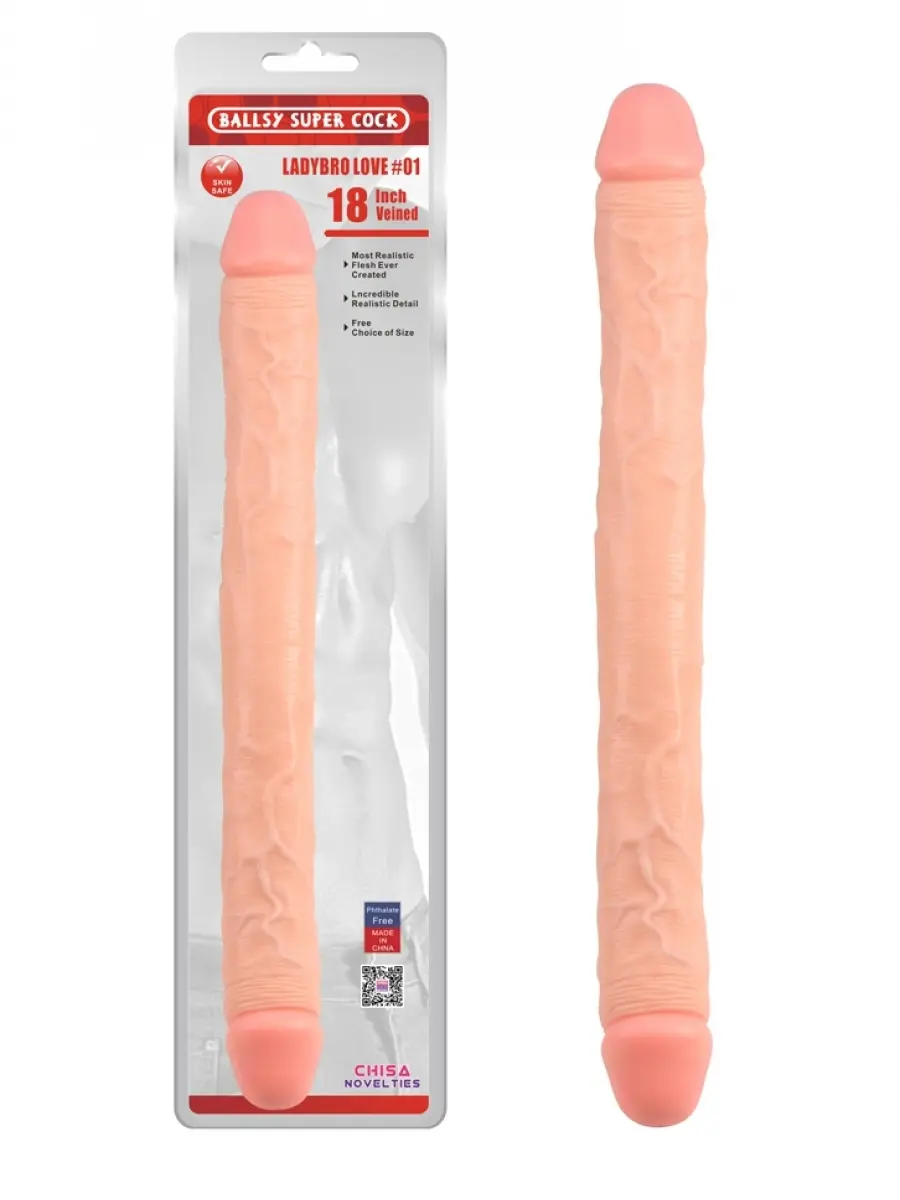 Dvostrani Dildo, Ladybro Love 01, 46cm