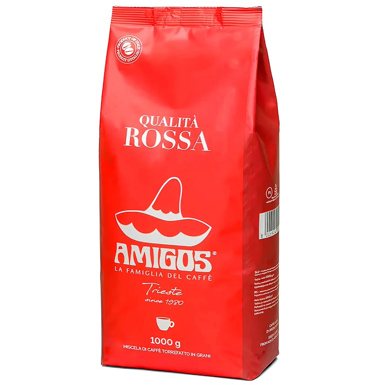 AMIGOS Qualita Rossa Kafa u zrnu, 1kg