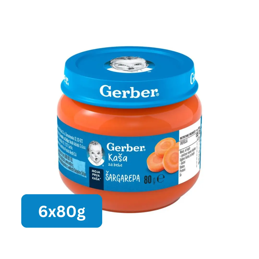 Gerber Kašica od šargarepe, 80g, 6 komada