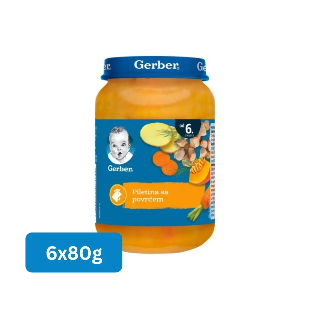 Gerber Kašica piletina, 190g, 6 komada