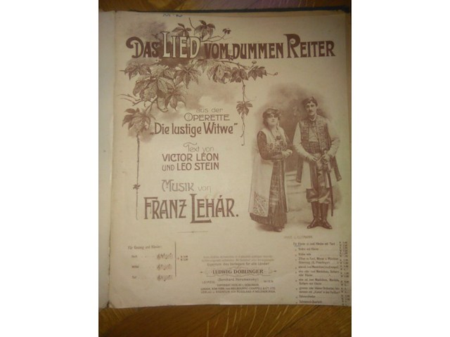 Vesela udovica - Lehar - 1906 -PRINC DANILO - CRNA GORA