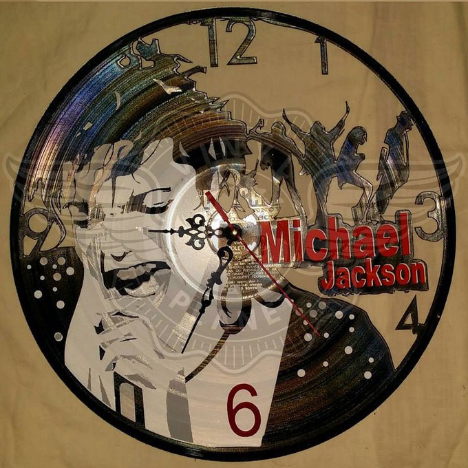 MICHAEL JACKSON Vinyl Record Wall Clock Art