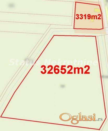 Čenej-Velika građevinska parcela 3319 m2 + 6 jutara poljoprivredne zemlje u blizini Aerodroma-065/3858880