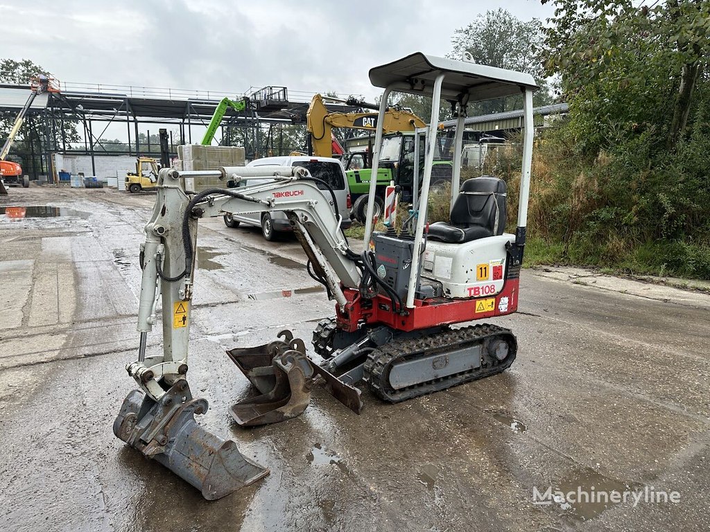 Takeuchi TB108 Dutch machine | Quick coupler & 3 buckets mini bager