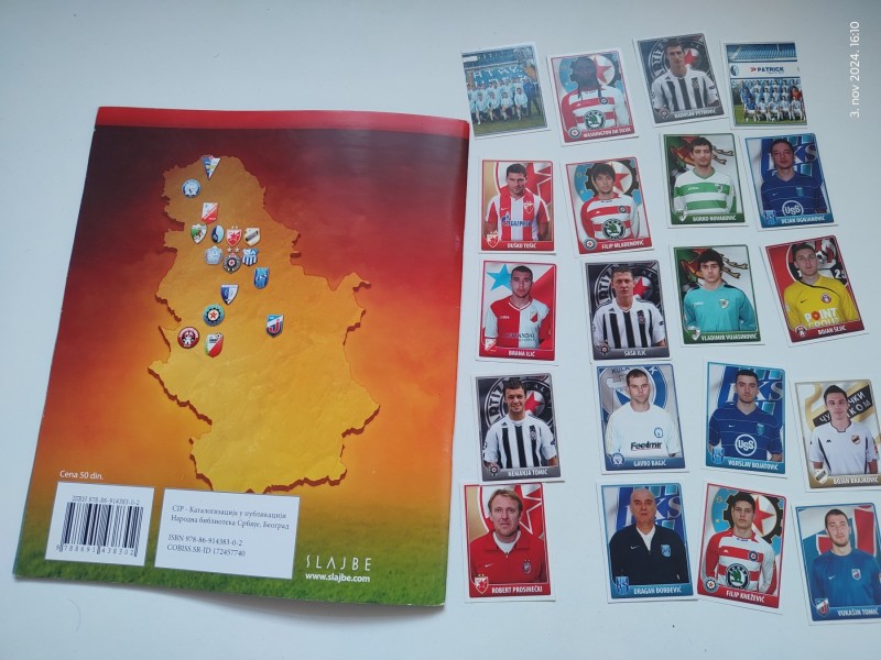 Super Liga Srbije 2010/2011 Album +20 slicica