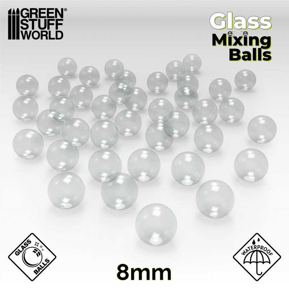 Glass Mixing balls 8mm (Pack x40)