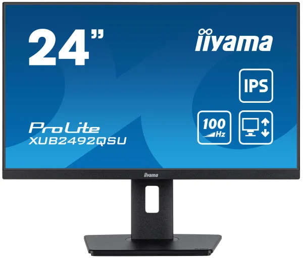 iiyama Monitor 23.8" Iiyama XUB2492QSU-B1 IPS 2560x1440/100Hz/0.5ms/HDMI/DP/USB/zvučni