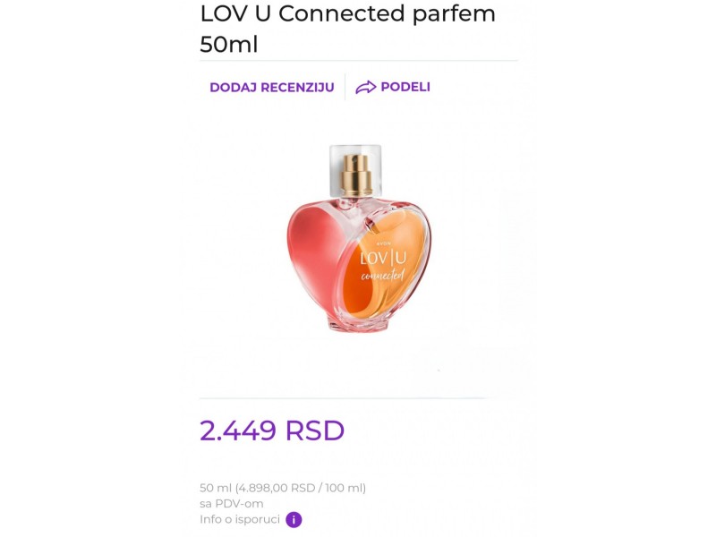 Avon Lov U parfem ( 50ml ) -novo*akcija