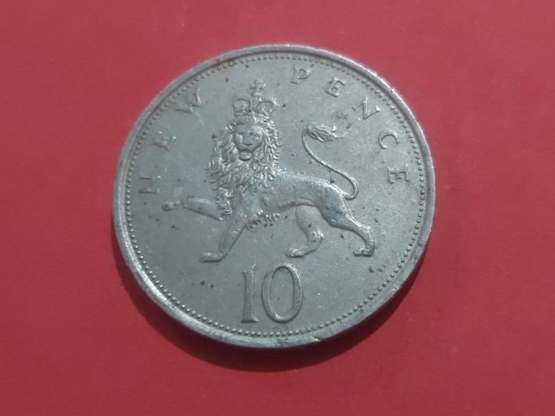 Britanija - 10 pence 1974 god