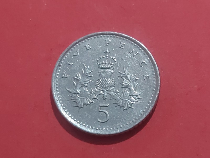 Britanija - 5 pence 1992 god