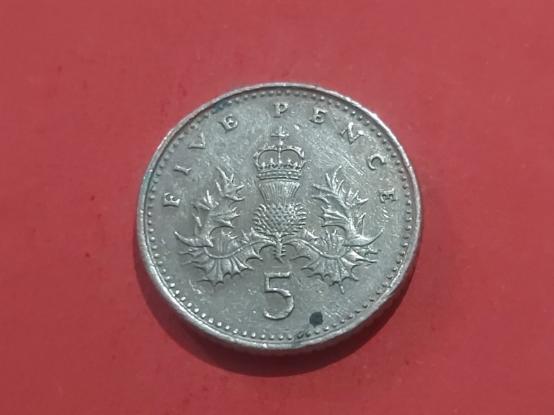 Britanija - 5 pence 1991 god