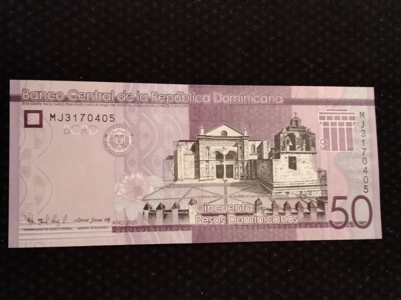 50 pezosa 2020 dominikanska republika UNC