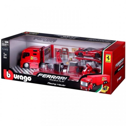 Burago ferrari racing hauler kamion set BU31202