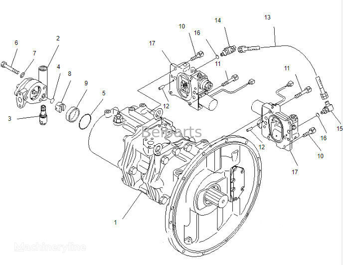 Komatsu PC300-6 hydraulic main pump hidraulična pumpa za Komatsu PC300-6 bagera