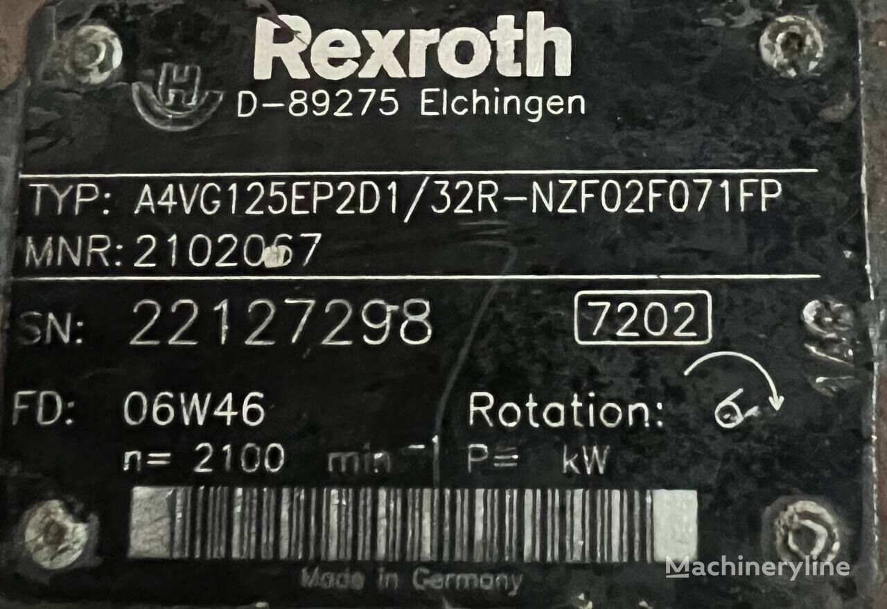 Rexroth A4VG125EP2D1/32R-NZF02F071FP (2102067, R902102067) hidraulična pumpa