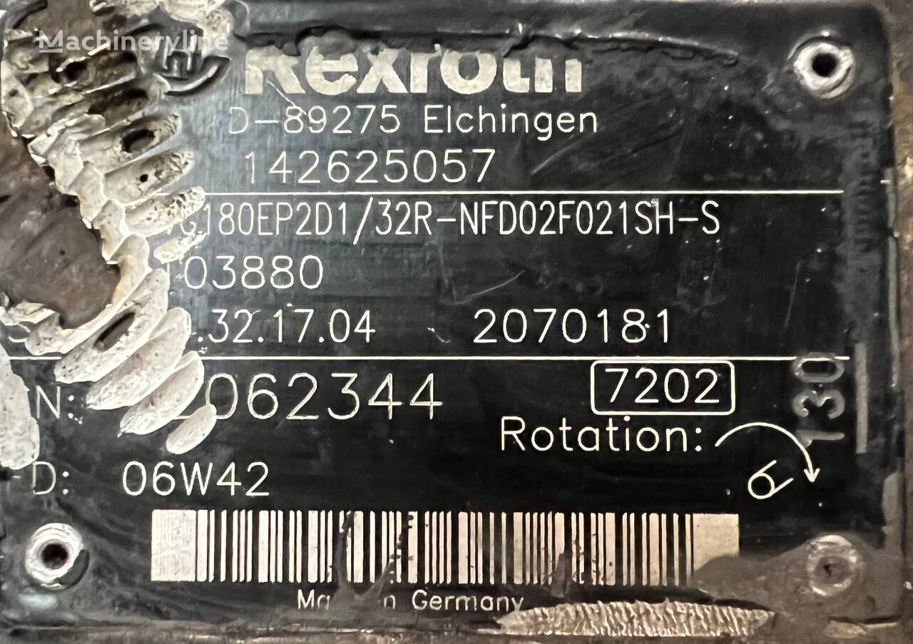 Rexroth A4VG180EP2D1/32R-NFD02F021SH-S (R902103880, 142625057) hidraulična pumpa za Terex machines