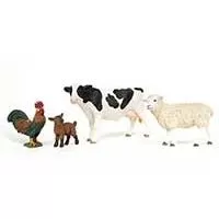 Schleich® Figure Domaće životinje Krava, ovca, jare, petao 42729