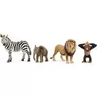 Schleich® Figure Divlje životinje Afričke životinje - Lav, zebra, slon, šimpanza 42721