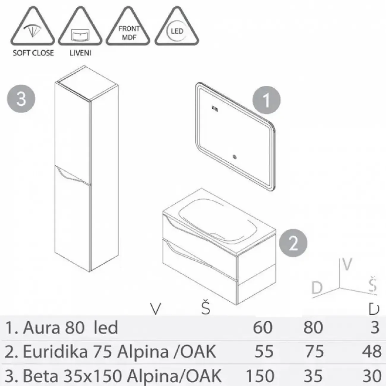 DONJI DEO 75 ALPINA/OAK