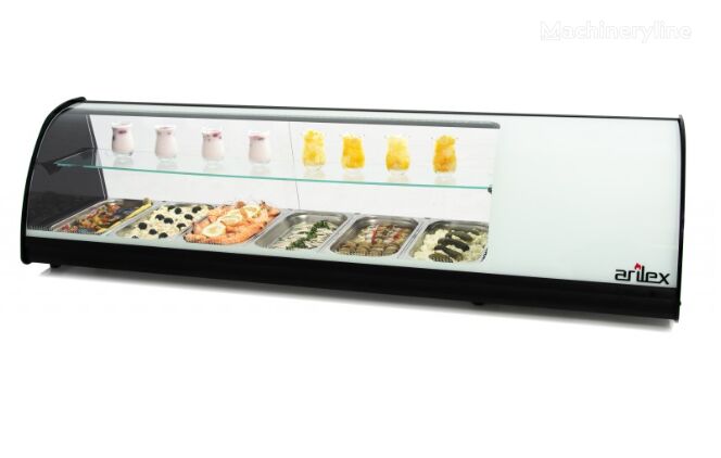 Vitrine refrigeradas 6 bandejas 2 camadas GN1/3 branca rashladna vitrina