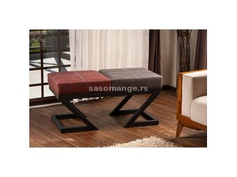 Atelier del Sofa Tabure Brda Anthracite Claret Red