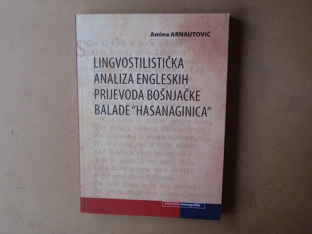 Amina Arnautović - LINGVOSTILISTIČKA ANALIZA ENGLESKIH