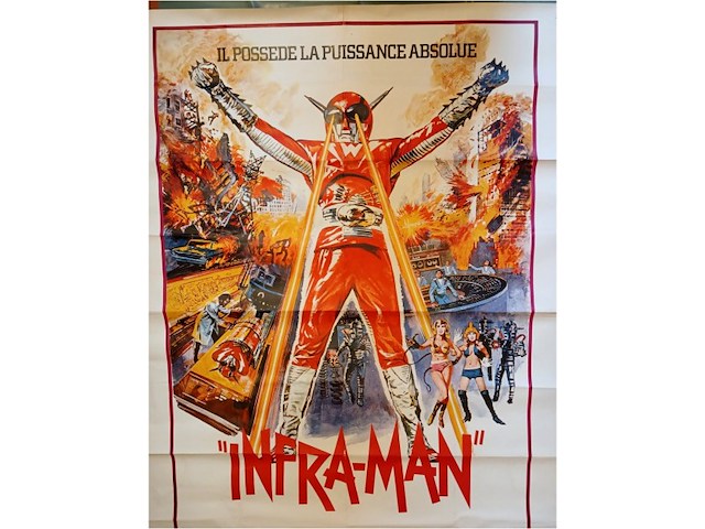 infra-man SCI-FI veliki filmski plakat 1975