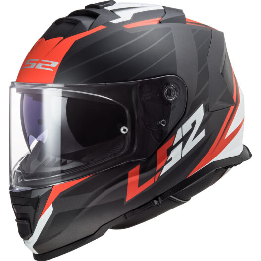 Kaciga LS2 Full Face FF800 STORM II NERVE mat crno crvena sa naočarima