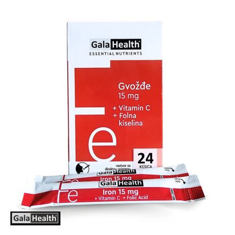 GALAHEALTH® Gvožđe direkt 15 mg + C + folna kiselina