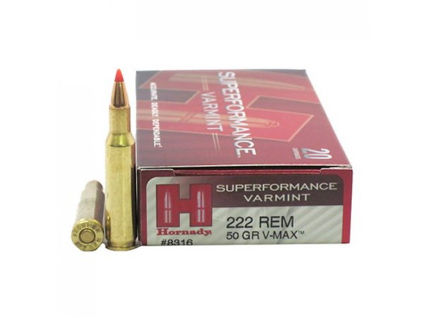 Karabinska municija Hornady .222 rem. 50gr v-max-3,24g