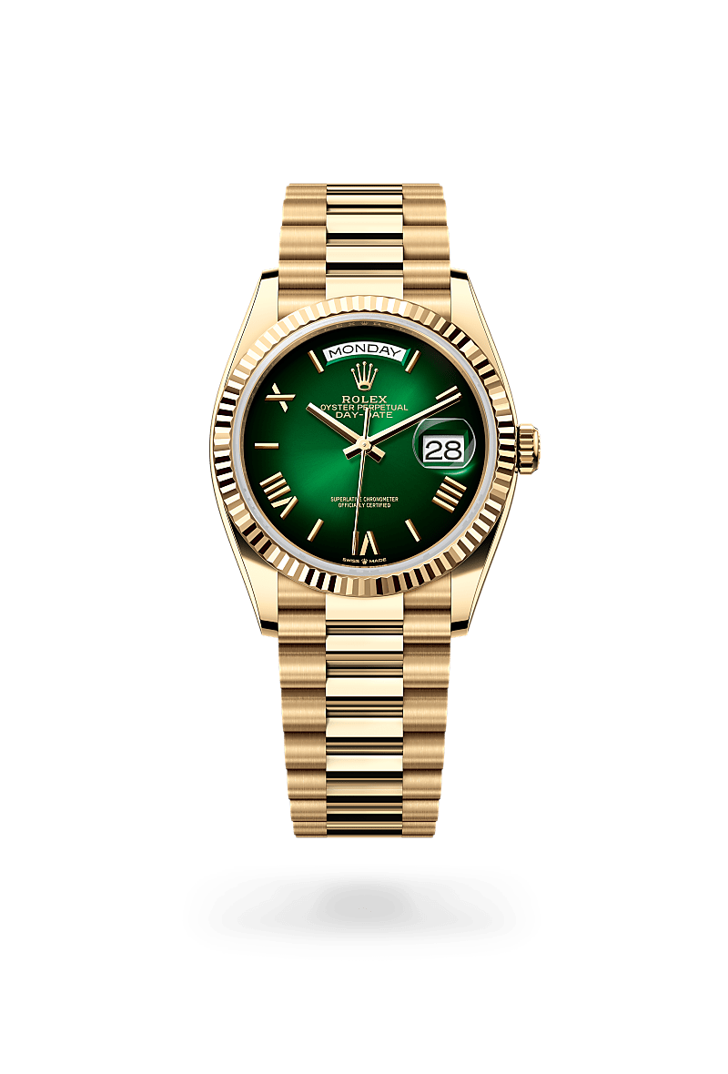 Rolex
Day-Date 36
Oyster, 36 mm, yellow gold
m128238-0118