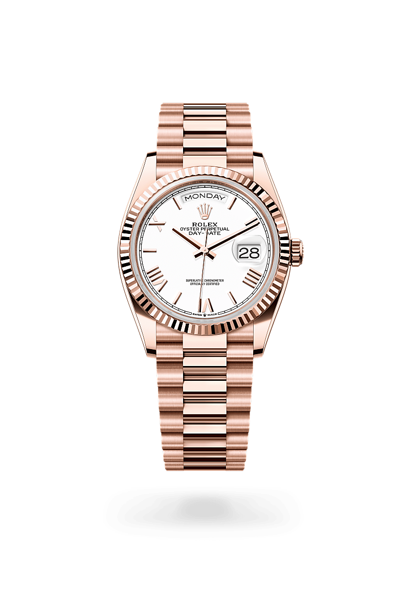 Rolex
Day-Date 36
Oyster, 36 mm, Everose gold
m128235-0070