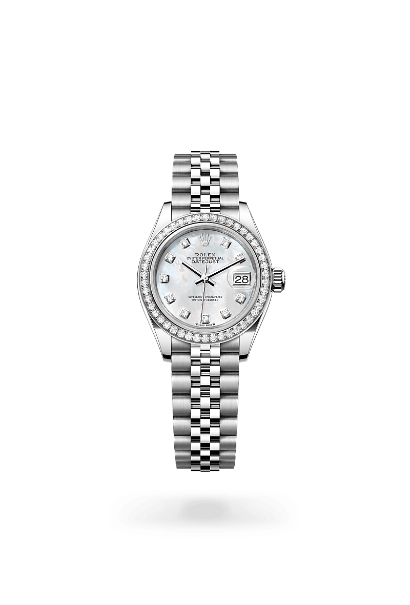 Rolex
Lady-Datejust
Oyster, 28 mm, Oystersteel, white gold and diamonds
m279384RBR-0011