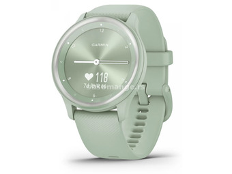 GARMIN Vivomove sport cool mint silicone strap silver órakerettel